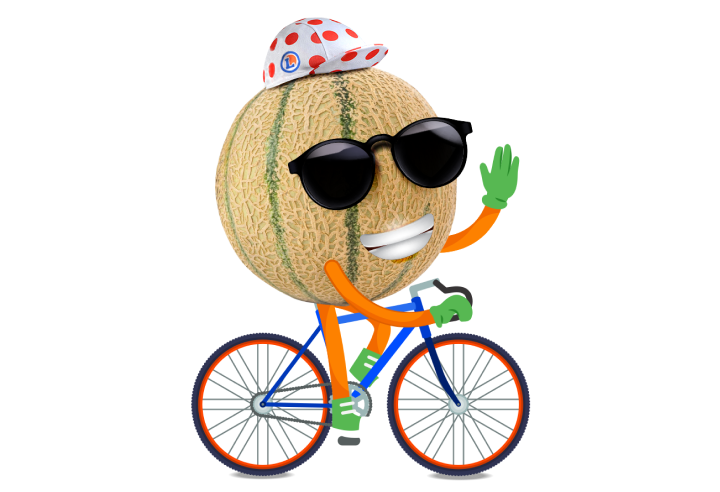 Léon le melon, légume de Famille Été E.Leclerc Occitanie