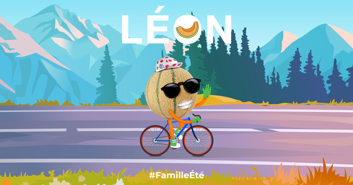 Léon le melon, légume de Famille Été E.Leclerc Occitanie